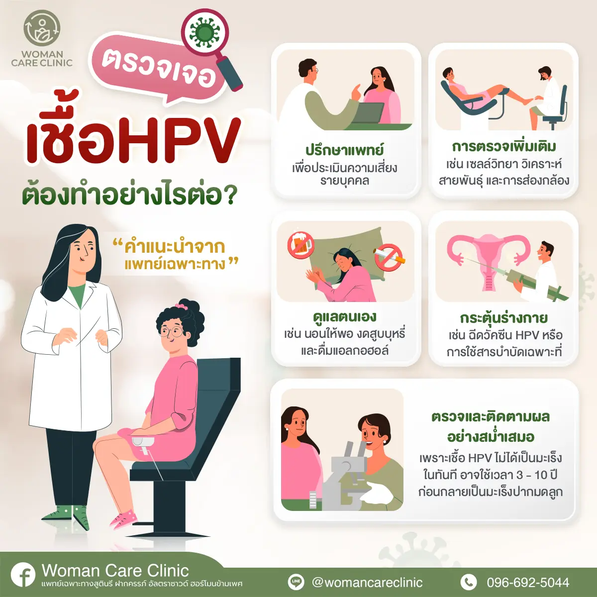 ตรวจ HPV พบเชื้อ อย่าเพิ่งตกใจ ต้องทำอย่างไรต่อ? สิ่งที่ควรทำทันที ...